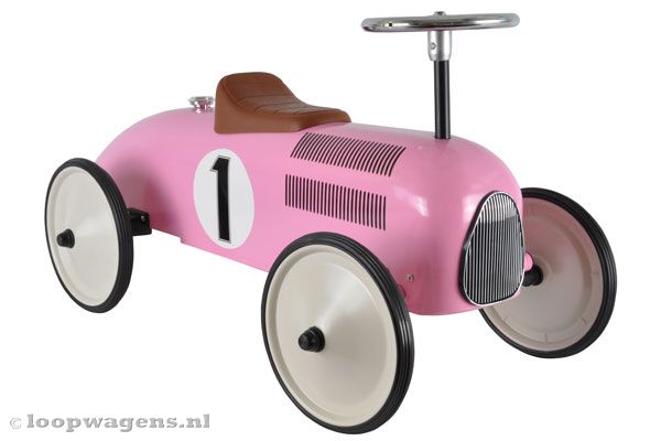 Racing Team Retro loopauto rood | Loopwagens.nl