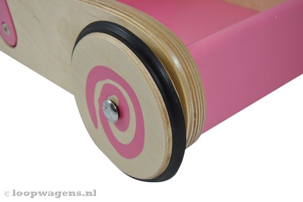 Woodtoys Retro roze | Loopwagens.nl